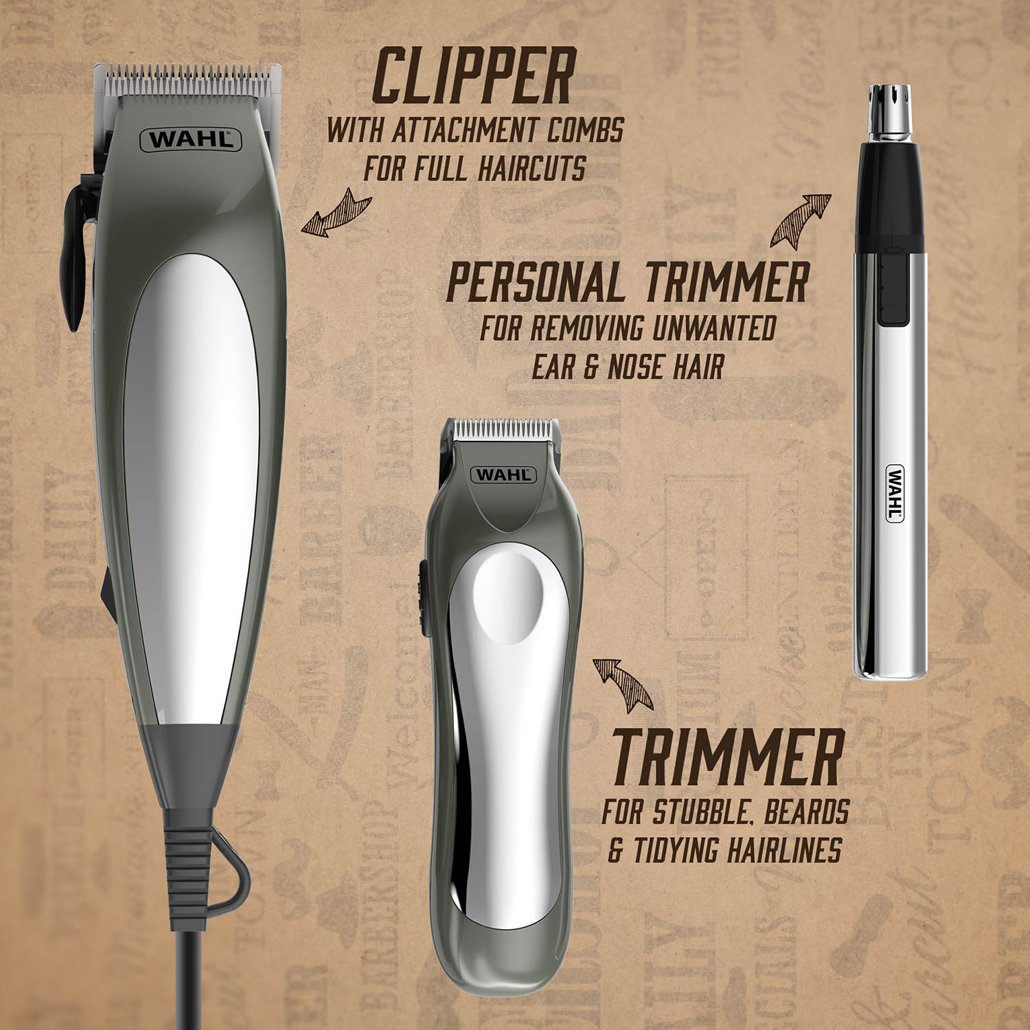 Clipper & Trimmer Grooming Set | Home Haircutting | Wahl UK