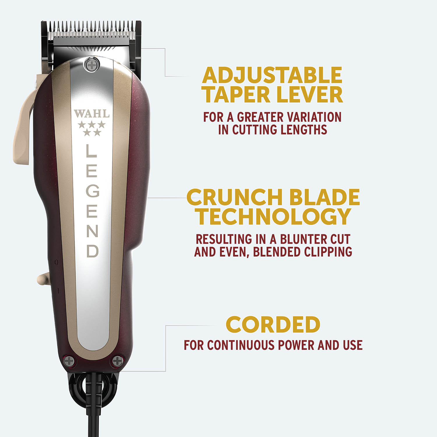 Wahl Legend Powerful Corded Clipper | Hairdressers Clippers