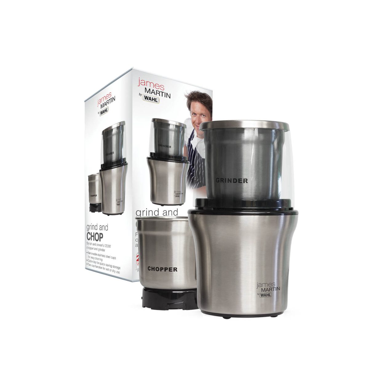 Stainless Steel Grinder Chopper | James Martin Kitchen | Wahl UK