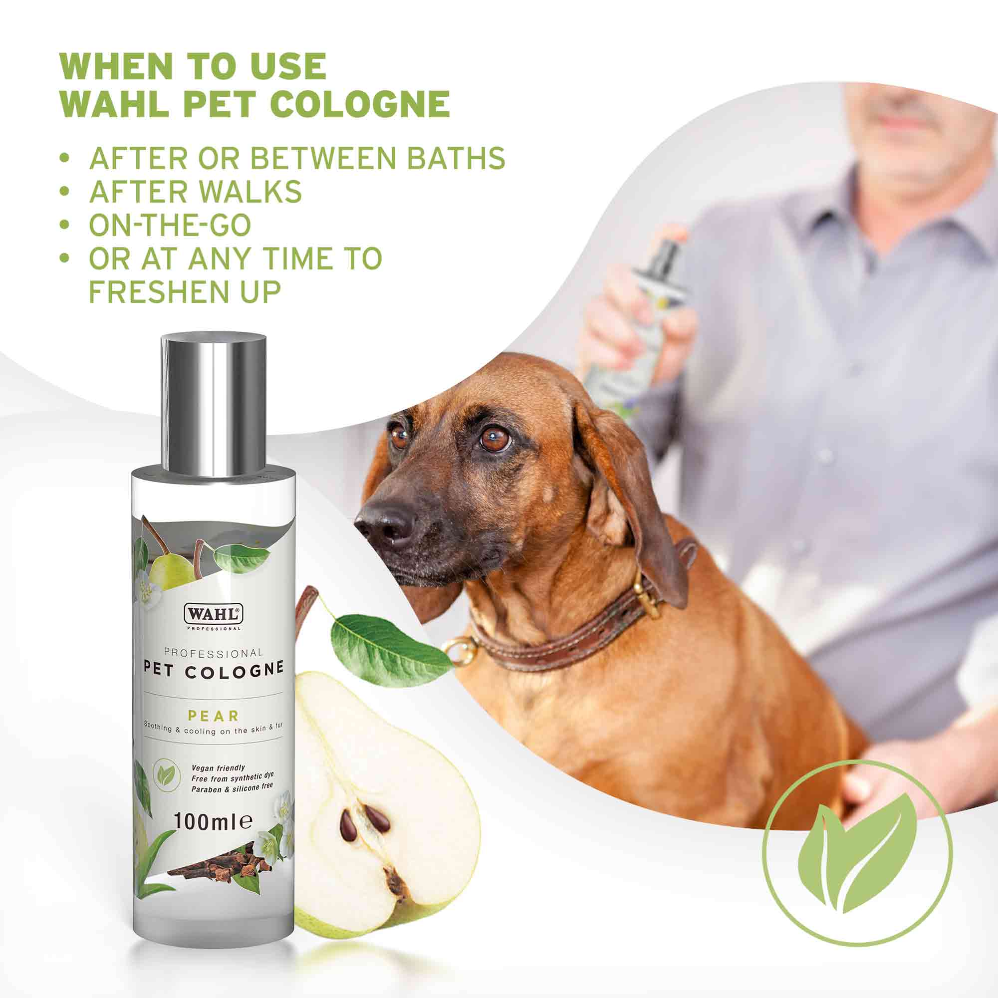 Professional Pet Cologne | Dog Perfume | Pear Scent | Wahl UK