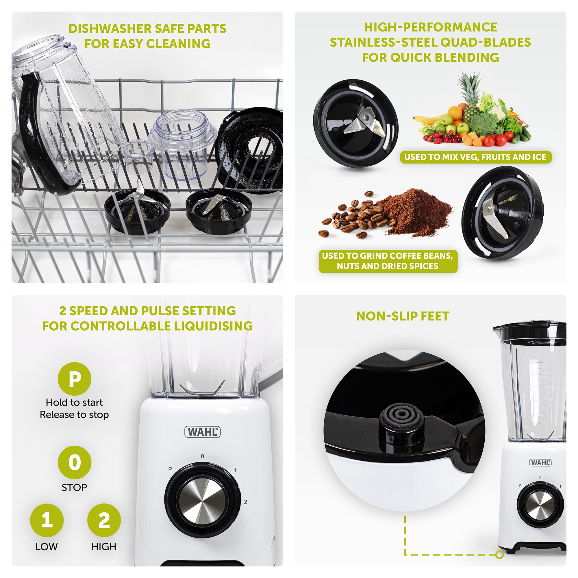 Table Blender with Grinder Attachment - Kitchen Appliances | Wahl UK