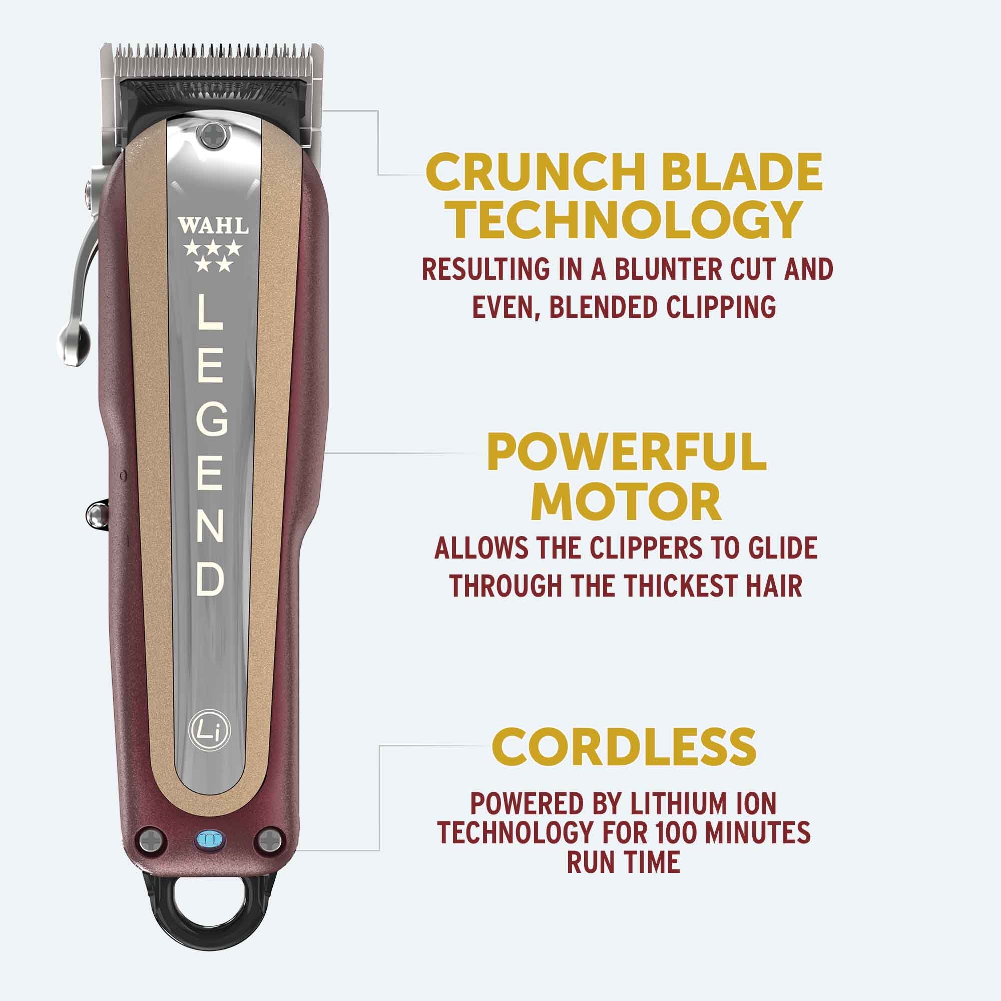 Wahl Cordless Legend Clipper | Professional Barbers Tool