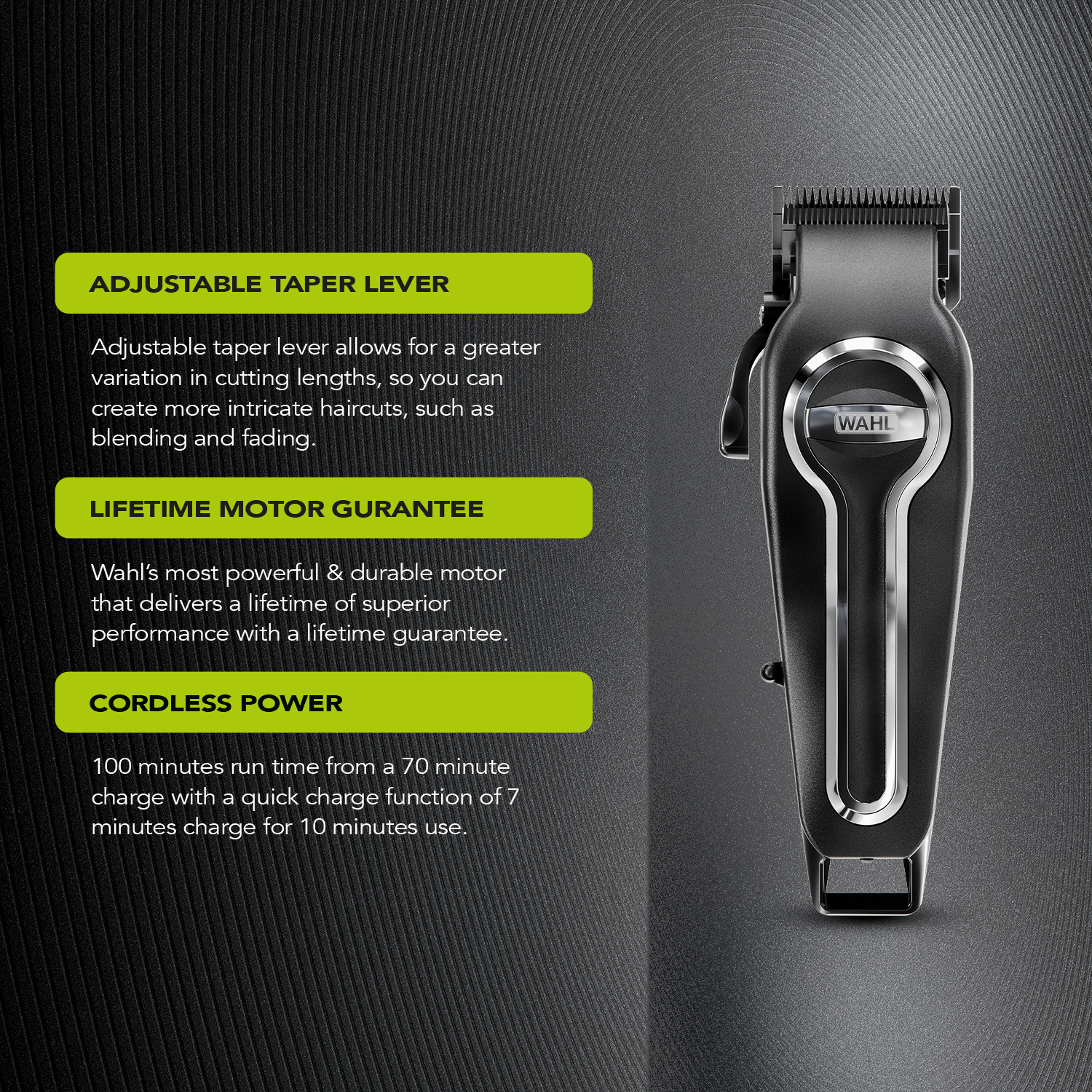 Elite Pro Cordless Hair Clipper | Home Haircutting Kit | Wahl UK