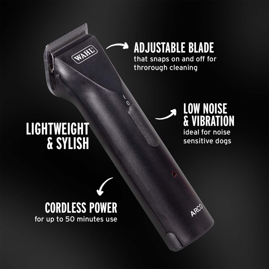 Arco Cordless Animal Clipper | Professional Pet Grooming | Wahl UK