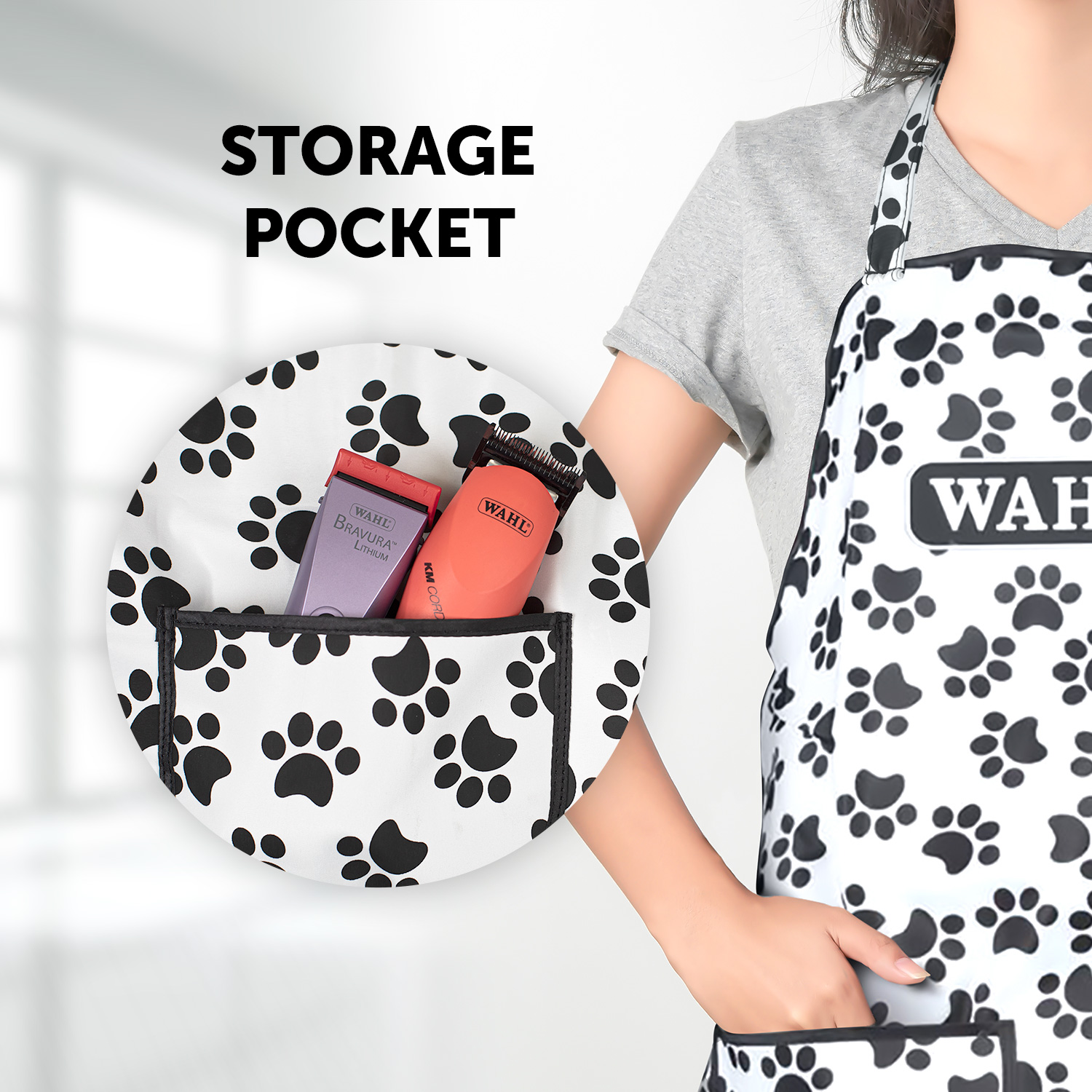 Wahl Paw Print Apron | Animal Grooming Equipment