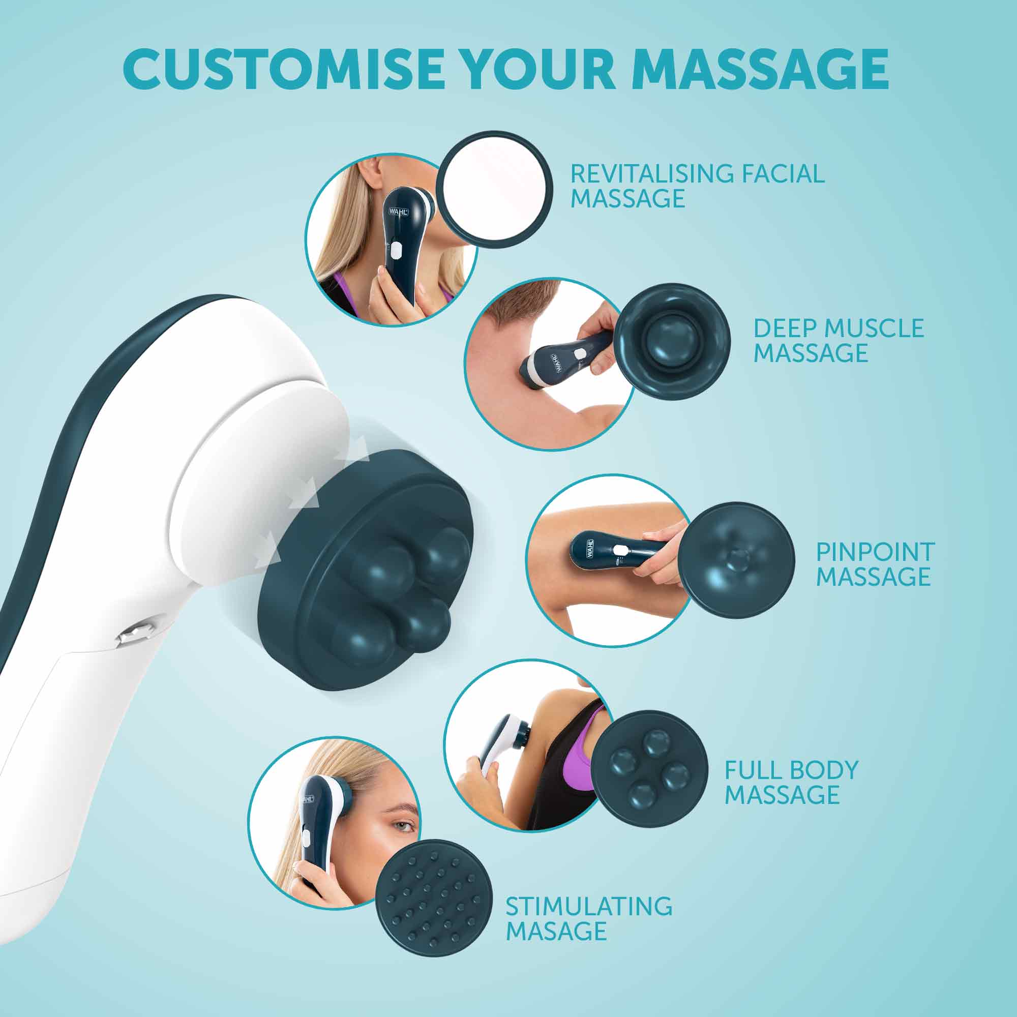 Face Body Scalp Wahl Compact Vibration Massager | Travel Size