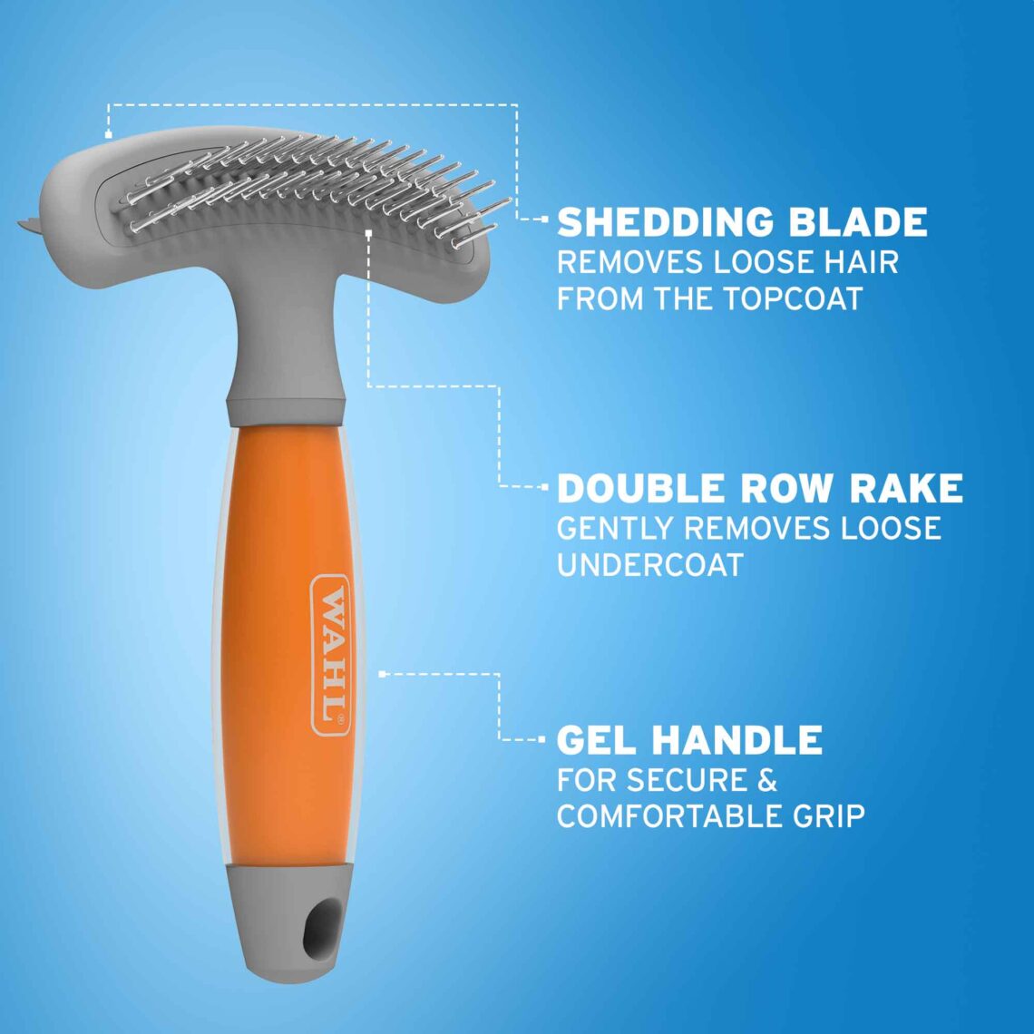 Wahl Double Row Rake and Shedding Blade | Pet Grooming
