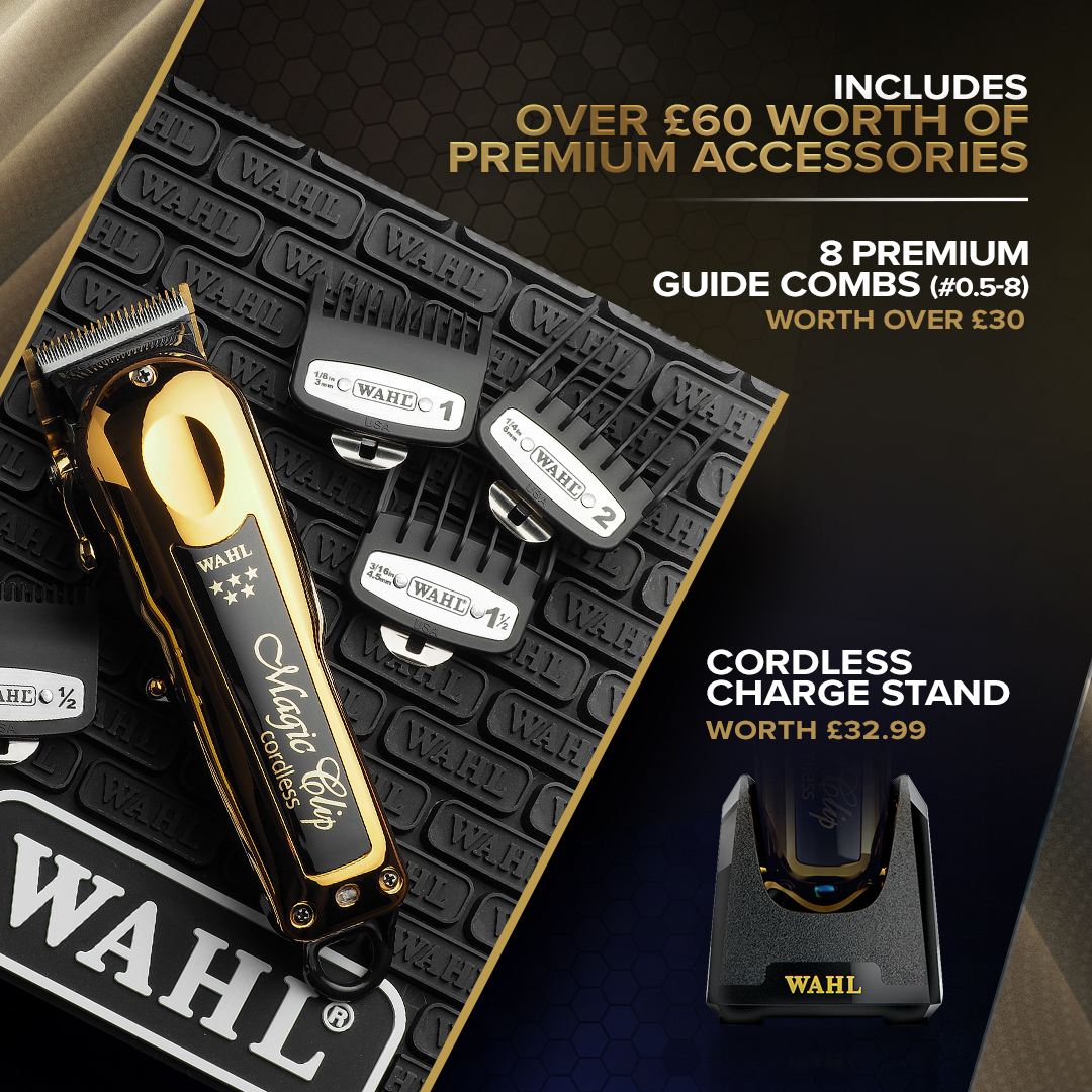 Gold 5 Star Cordless Magic Clip | Barber Hair Clippers | Wahl UK