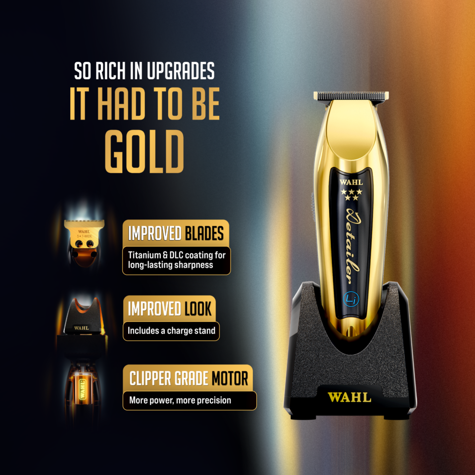 Gold 5 Star Cordless Detailer | Barber Cordless Trimmer | Wahl UK